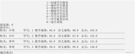 c语言实现学生成绩管理系统（链表实现） 结构体链表 学生成绩管理系统 csdn博客