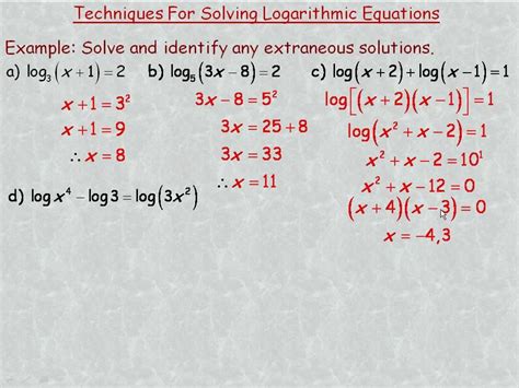 Logarithmic Equation