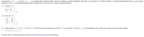 Solved Combination Of Mn Normally Distributed Random