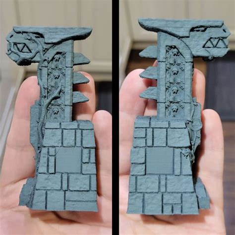 3d Print Saurian Columns Model 04・cults