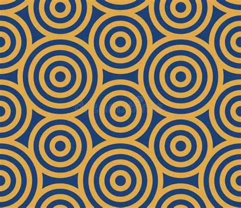 Colorful Blue And Yellow Concentric Circles And Rings Abstract