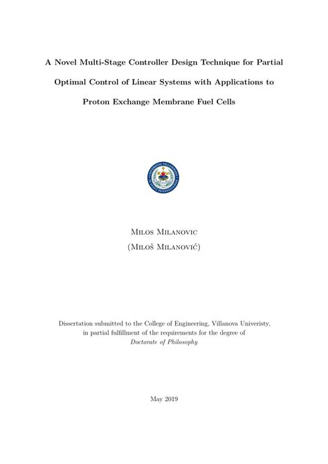 Pdf A Novel Multi Stage Controller Design Technique For Partial