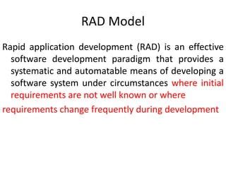 Rapid Application Development RAD Model PPTX Operating Systems Computer Software And