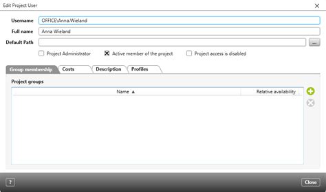 Dialog Edit Project User” › Microtool Hilfeseiten