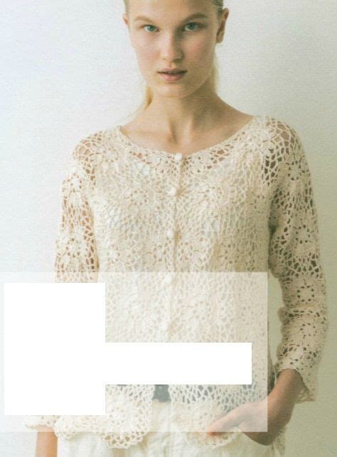Кофта ажурная из мотивов крючком