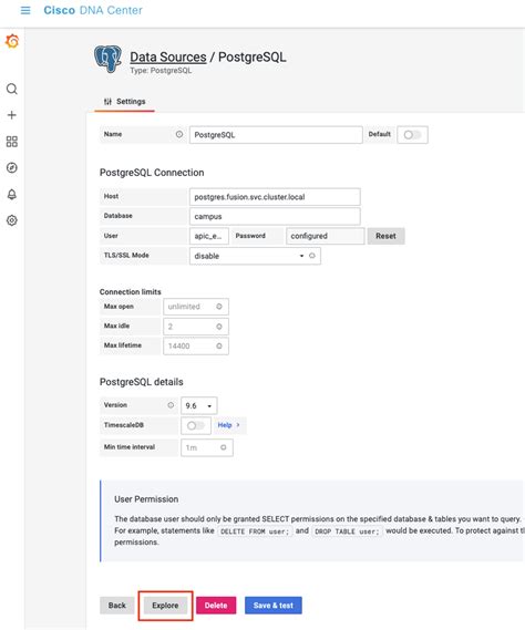 Dnac Grafana Gui 上での Sql テーブル取得手順 Cisco Community