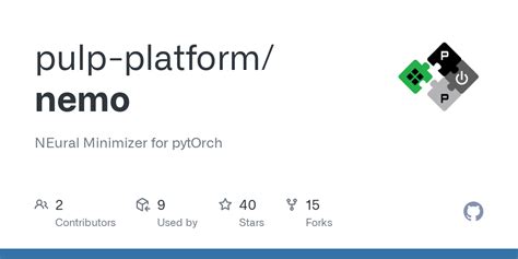 GitHub Pulp Platform Nemo NEural Minimizer For PytOrch