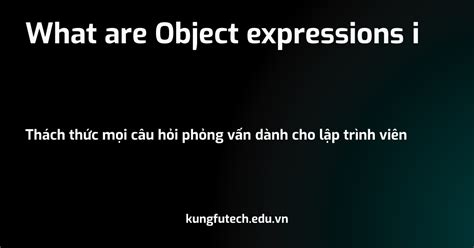 What Are Object Expressions I