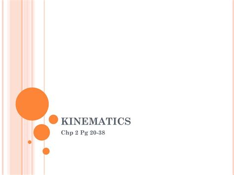 PPT KINEMATICS PowerPoint Presentation Free Download ID 2944464