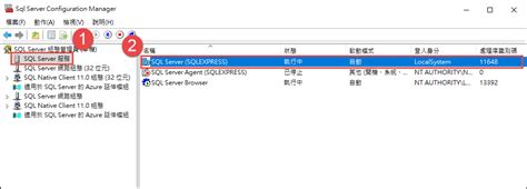 檢視sql Server 組態管理員