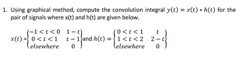Solved 1. Using graphical method, compute the convolution | Chegg.com