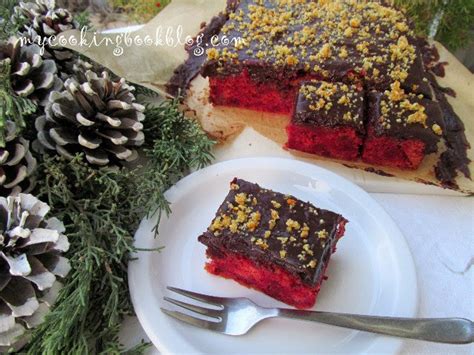 Сладкиш с червено цвекло портокал и шоколадов ганаш с индрише My Cooking Book Blog