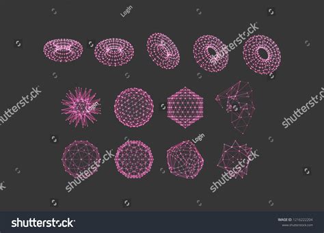 Geometric Shape Design Torus Consisting Points Stock Vector Royalty Free 1216222204 Shutterstock