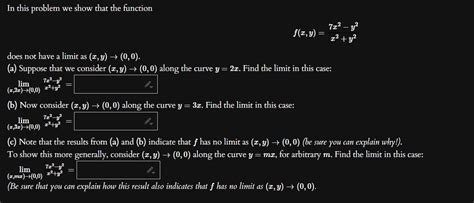 Solved In This Problem We Show That The Function Chegg
