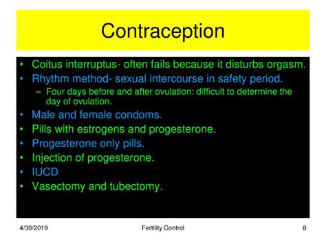 Fertility Control Prof K Sivapalan Ppt Download