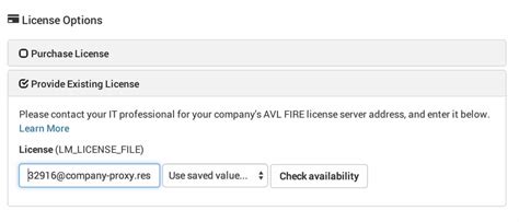 accessing on premise licence servers rescale