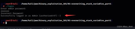 pwn入门（2）利用缓冲区溢出绕过登录和第一个pwntools脚本 pwn脚本 csdn博客