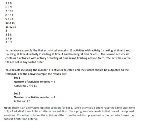Solved Problem 4 15 Points Activity Selection