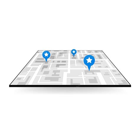 Premium Vector Large Icon Gps Navigation Map With Pointers