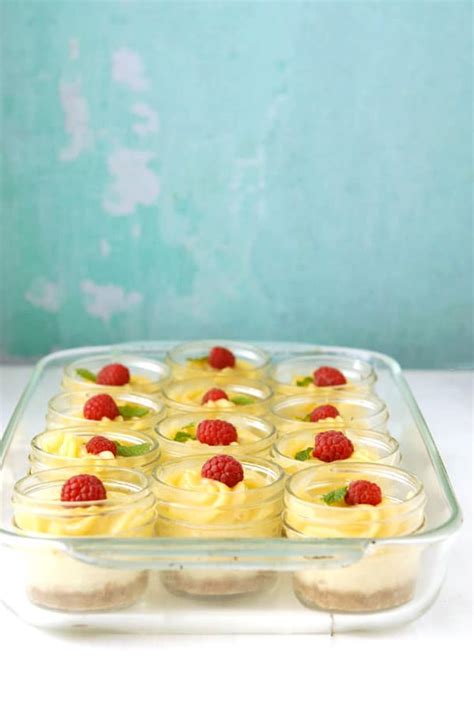 Mini Mascarpone Key Lime Curd Cheesecakes In Jars
