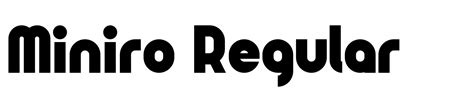 Miniro Regular Font Webfont And Desktop Myfonts