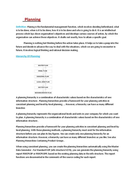 Planning Pdf Hierarchy Planning