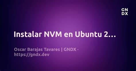 Instalar Nvm En Ubuntu 2004