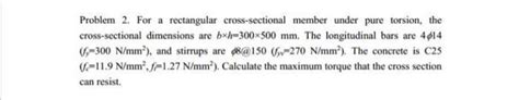 Solved Problem 2 For A Rectangular Cross Sectional Member