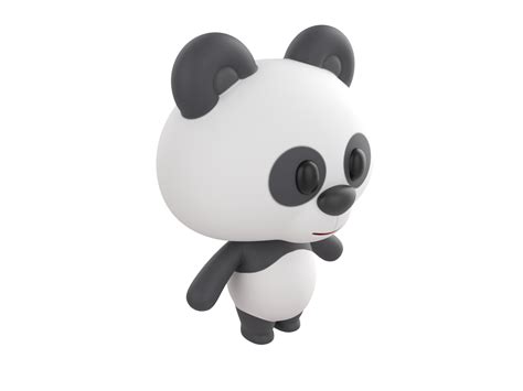 Character Rigged Panda D Model TurboSquid