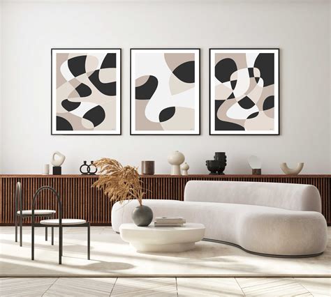 Canaria Abstract Set Of 3 Prints Dluxe Prints