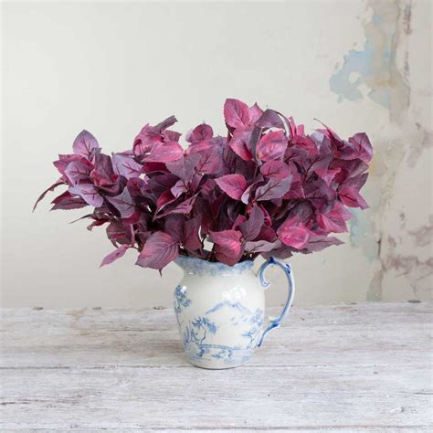 Burgundy Autumn Rose Leaf Stem Peony Faux Flowers