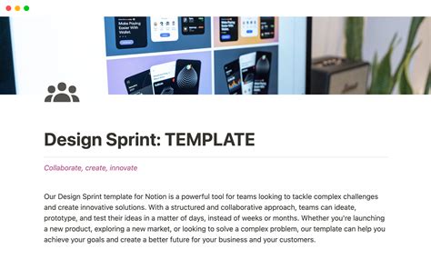 Design Sprint Template By Virtual Inspiration Notion Marketplace