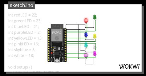 One LED Blinking Wokwi ESP STM Arduino Simulator