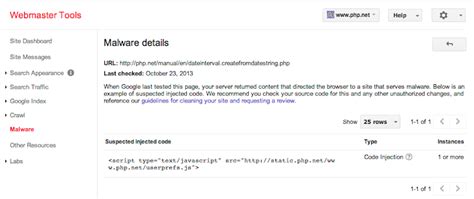 Google Detected Malware On PHP Net Website Flagged As Suspicious Site