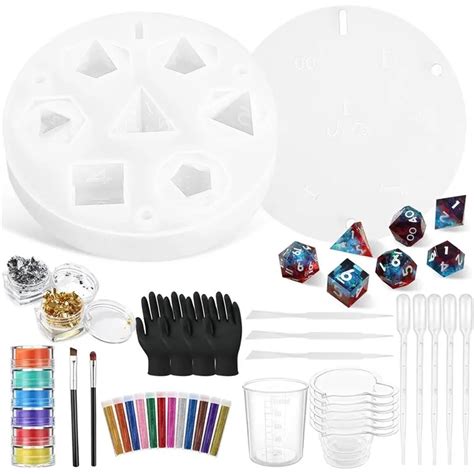 【flash Sale】resin Dice Making Kit With Stereoscopic Silicone Mold