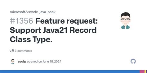 Feature Request Support Java21 Record Class Type · Issue 1356