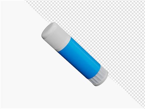 Premium Psd Glue Stick With Cap On White Isolated Background 3d Illustration