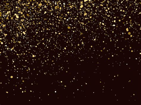 어두운 갈색 배경에 골드 반짝이 색종이 질감 프리미엄 벡터