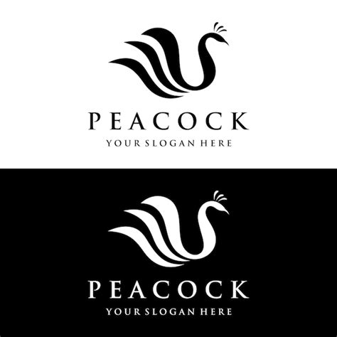 Premium Vector Creative Peacock And Peacock Feather Logo Template