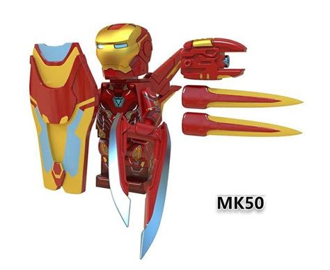 Минифигурка Мстители Железный Человек Iron Man Mk50 совместима с конструкторами лего 4 5см
