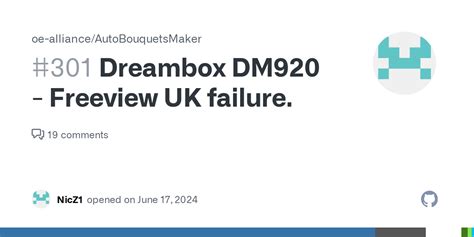 Dreambox DM Freeview UK Failure Issue Oe Alliance AutoBouquetsMaker GitHub