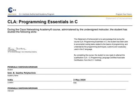 Harshavardhan Ponnala On Linkedin Cisco Cprogramming Certification