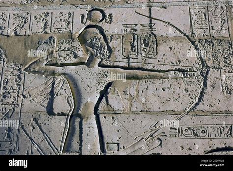 Stone Carved Frieze Of The Ancient Egyptian Pharaoh Ramses Ii Firing A