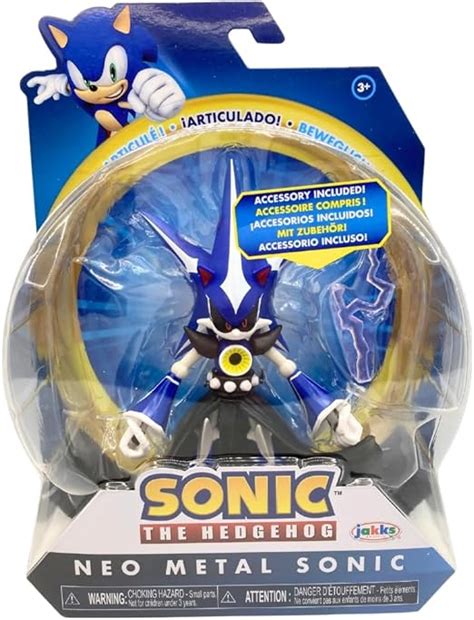 Jakks Pacific Sonic The Hedgehog Figura Sonora De Metal Neo De 10 Cm Con Accesorio De Varita
