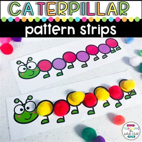 Preschool Math Activities Caterpillar Pattern Strips Tpt