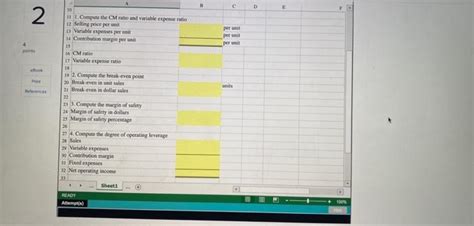 Solved Determine The Break Even Point Compute The Chegg