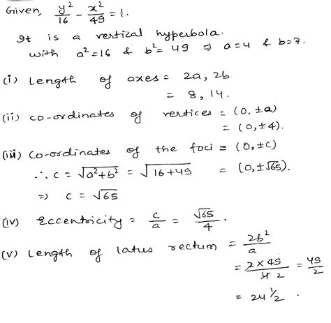 Find The I Lengths Of The Axes Ii Coordinates Of The Vertices Iii Coordinates Of The