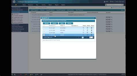 HP IMC IP Address Management YouTube