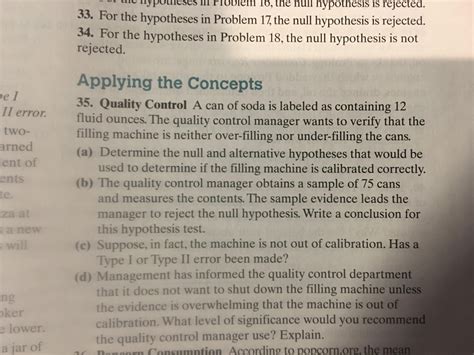 Solved For The Hypotheses In Problem The Null Hypothesis Chegg Com