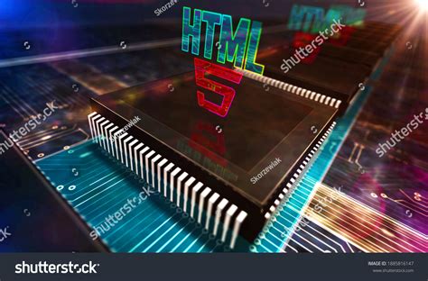 Html5 Development Symbol Web Programming Language Stock Illustration
